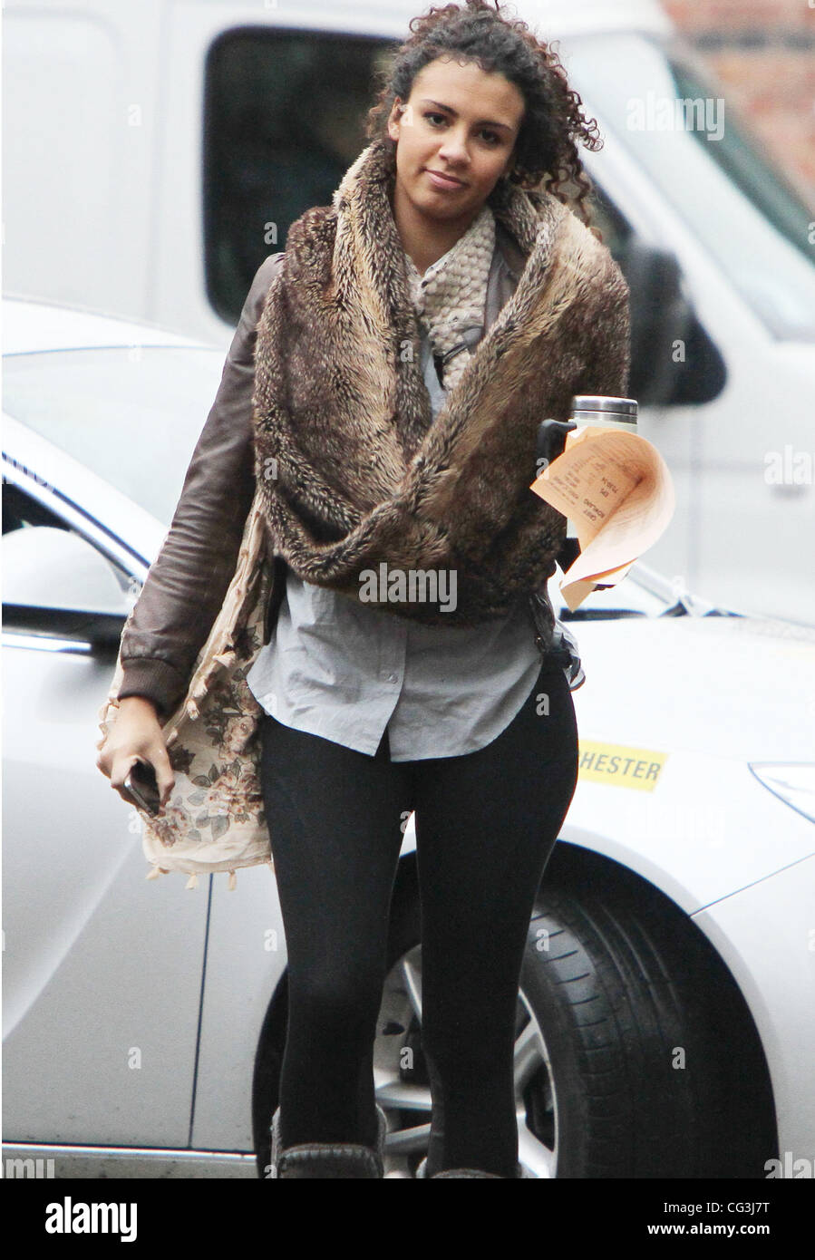 Coronation Street star Holly Quin-Ankrah leaves the Granada Studios Manchester, England - 10.01. ...