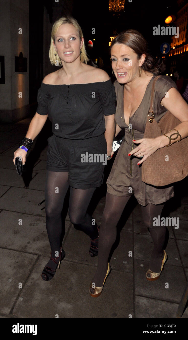 Zara Phillips leaves Mahiki club holding a friends hand London, England ...