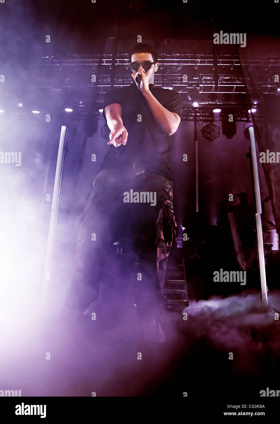Canadian rapper, Drake, aka Aubrey Drake Graham performing at ...