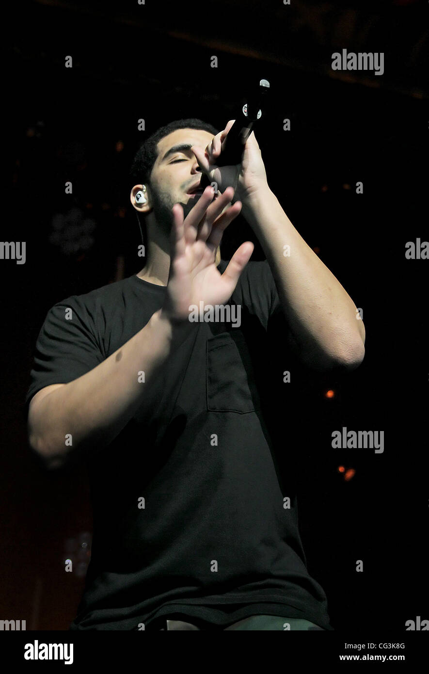 Canadian rapper, Drake, aka Aubrey Drake Graham performing at ...