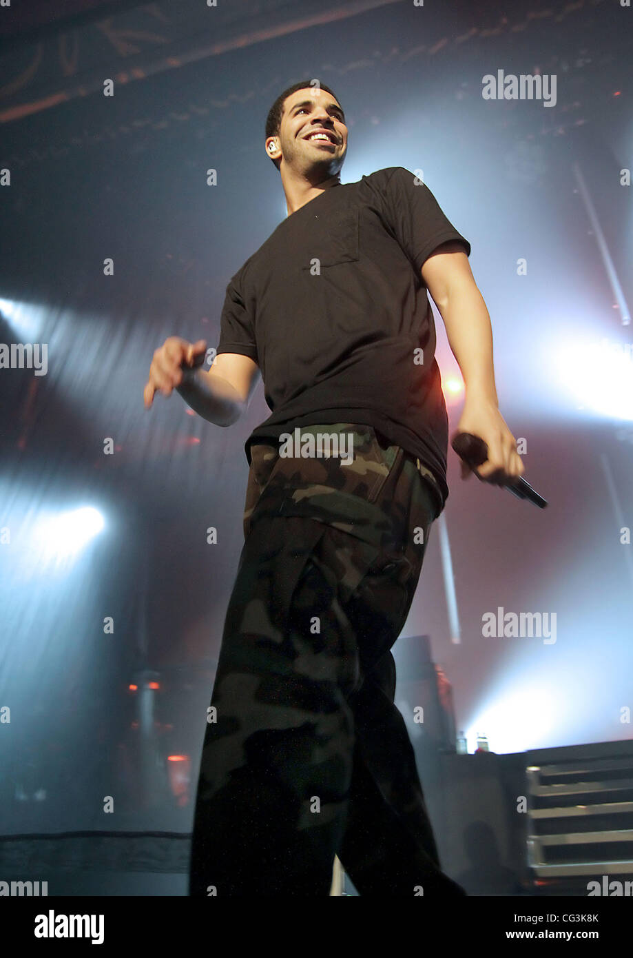 Canadian rapper, Drake, aka Aubrey Drake Graham performing at ...