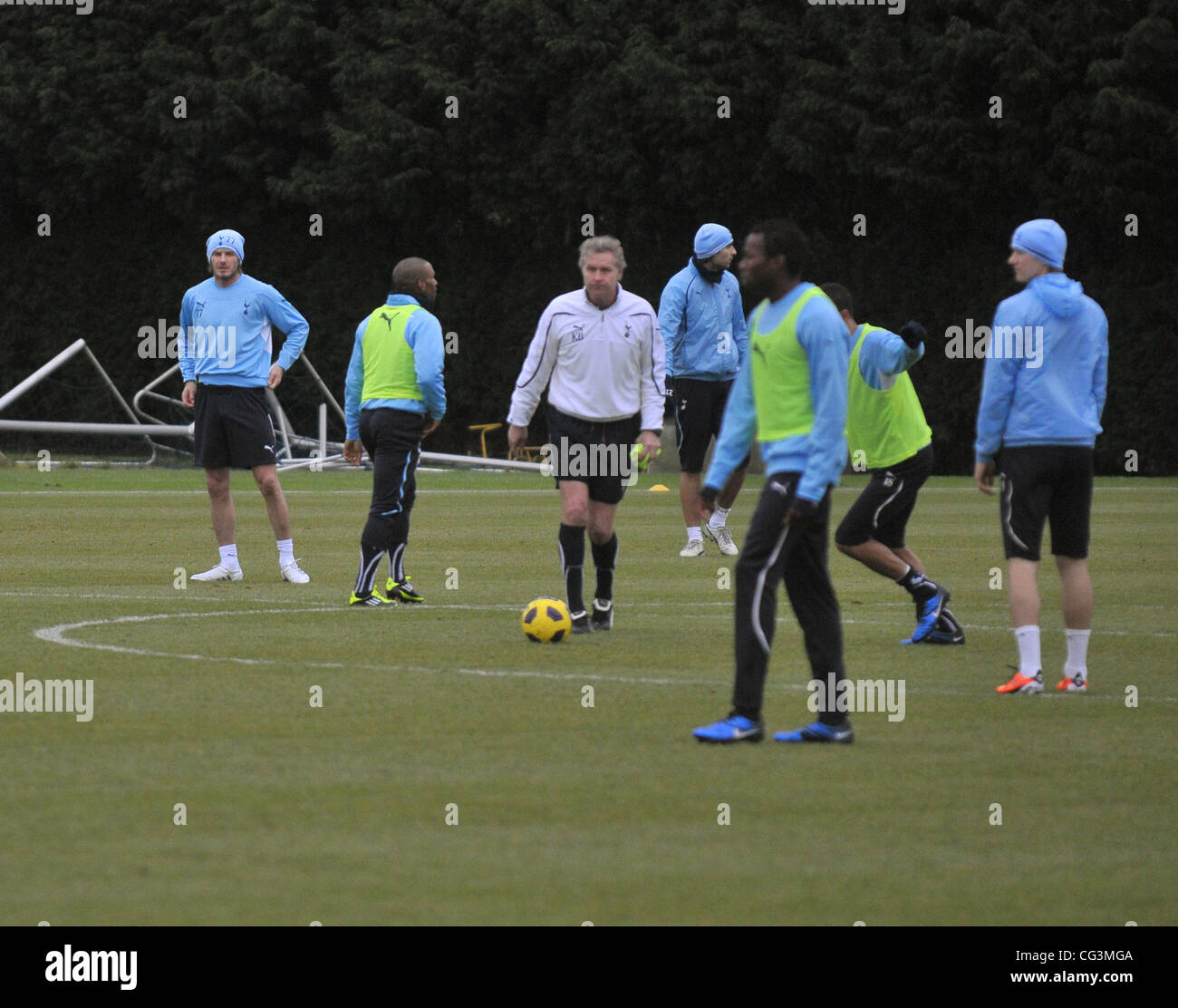 David Beckham and the Tottenham Hotspur team takes part in a Tottenham ...