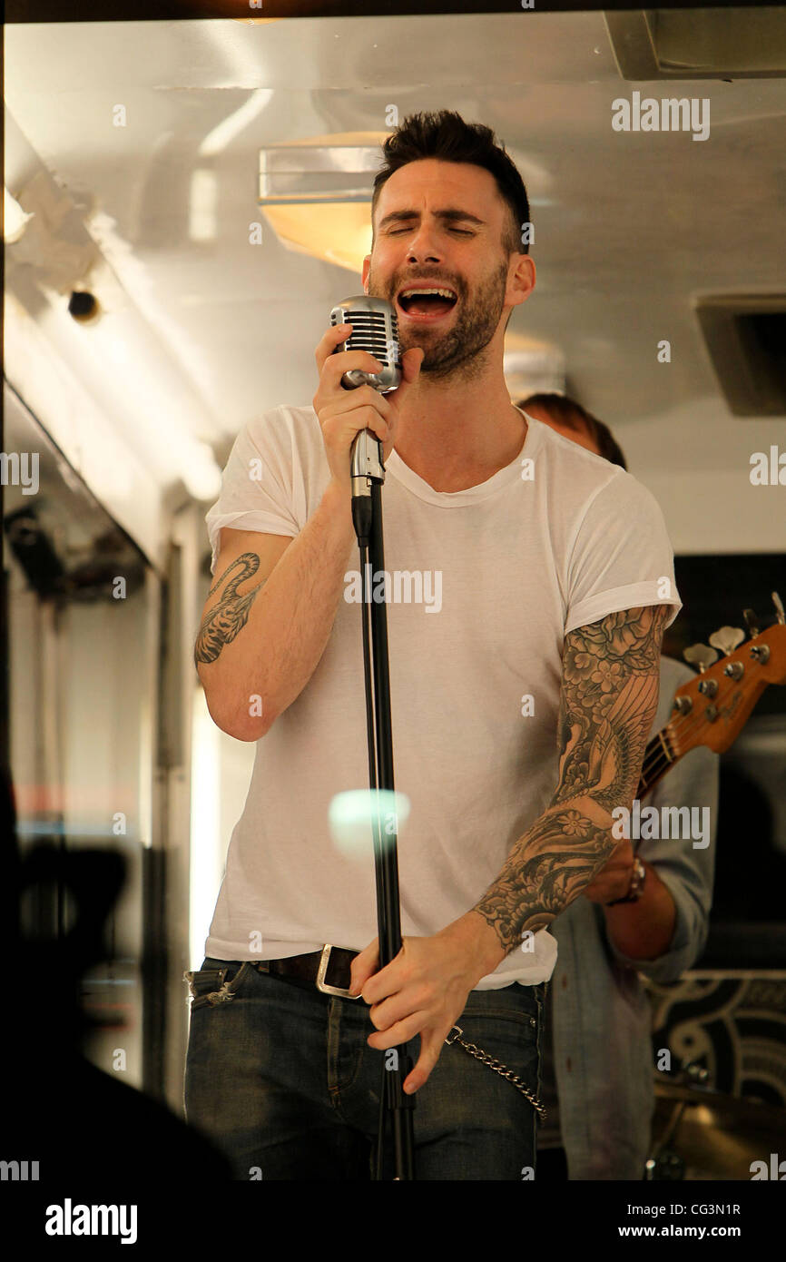 Adam Levine shooting scenes for Maroon 5’s upcoming music video “Never ...