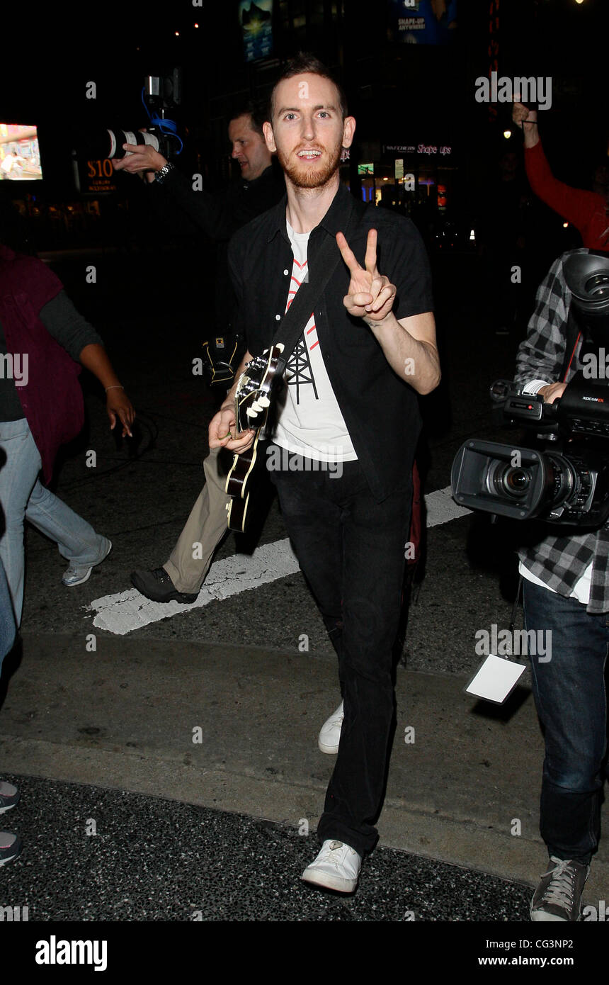 Jesse Carmichael shooting scenes for Maroon 5’s upcoming music video “Never Gonna Leave This Bed ...