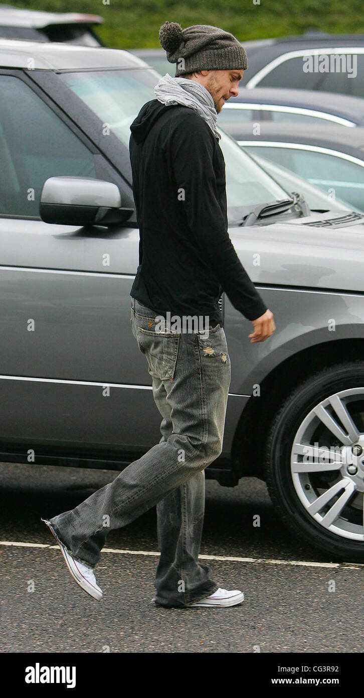 Jonathan Woodgate arriving at the Tottenham Hotspur training ground ...