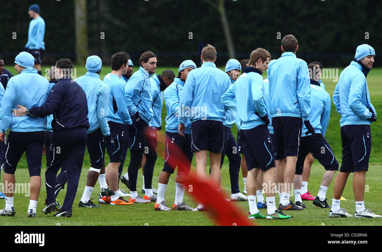 David Beckham trains with the Tottenham Hotspur football team at their ...