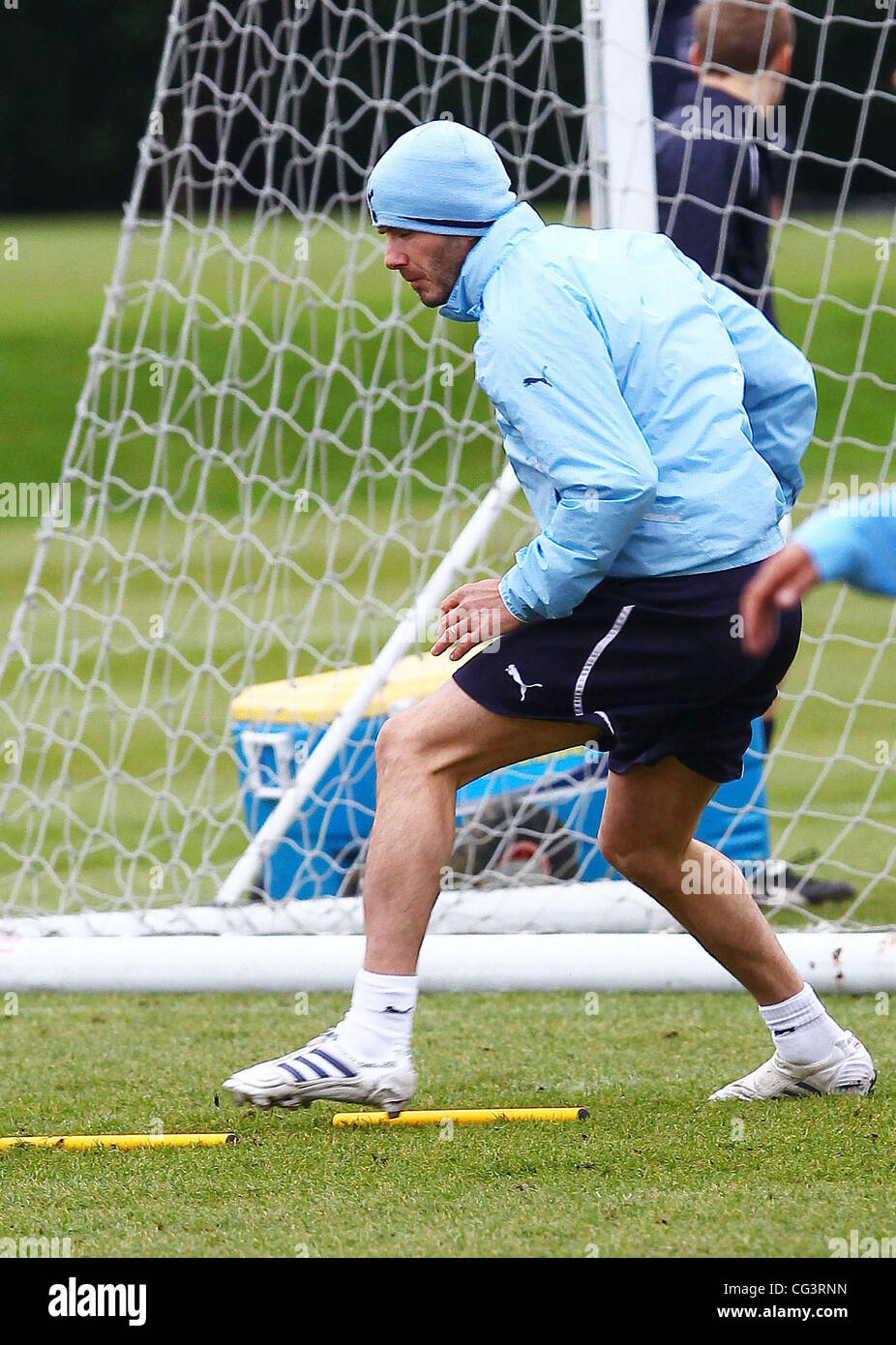 David Beckham trains with the Tottenham Hotspur football team at their ...