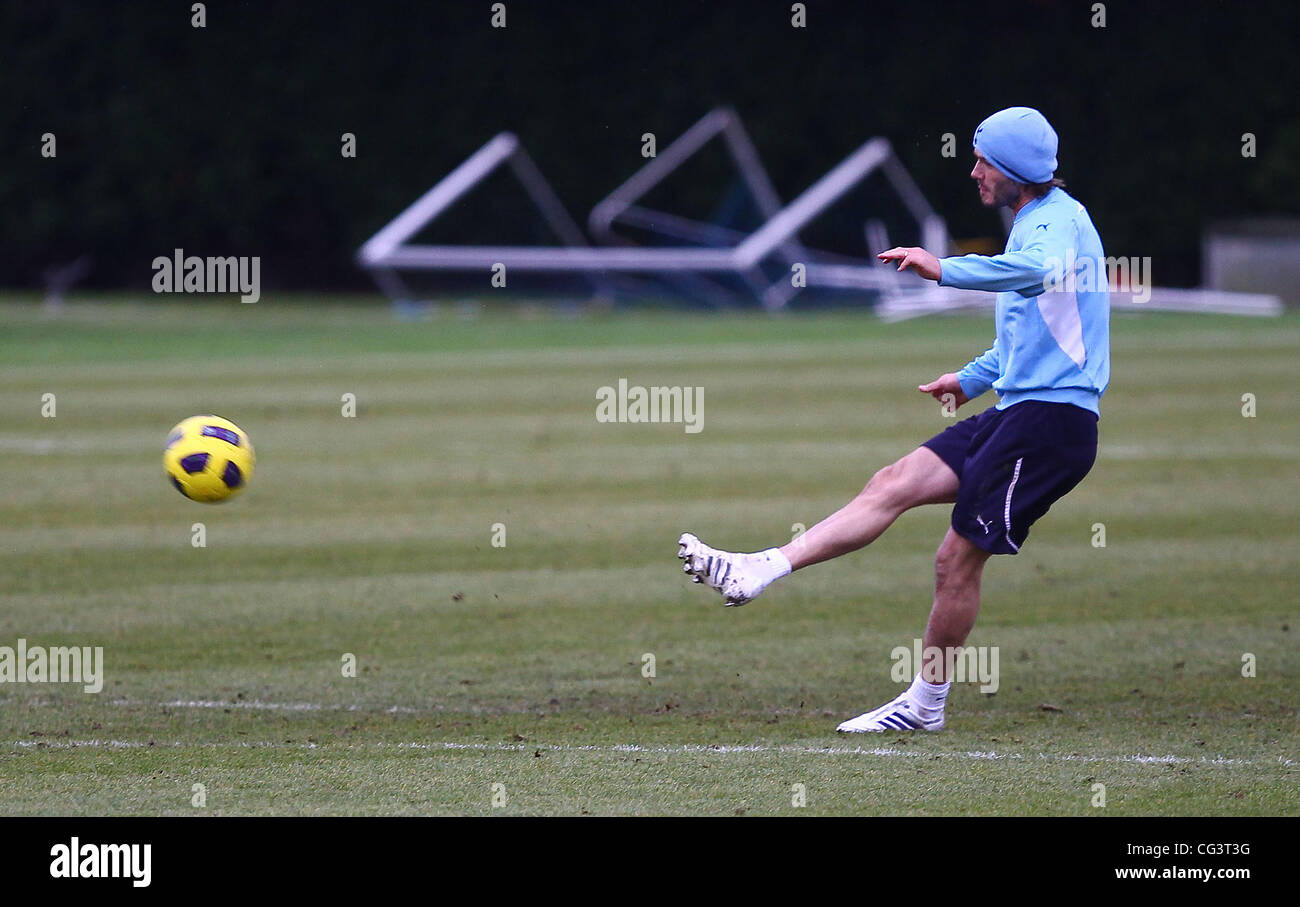 David Beckham training with Tottenham Hotspur London, England - 14.01. ...