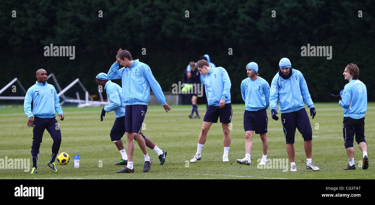 David Beckham training with Tottenham Hotspur London, England - 14.01. ...