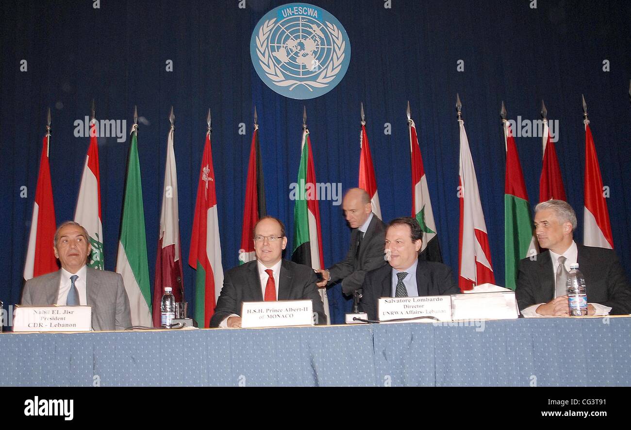 Prince Albert of Monaco visits the UNRWA and the Lebanese CDR at the ...