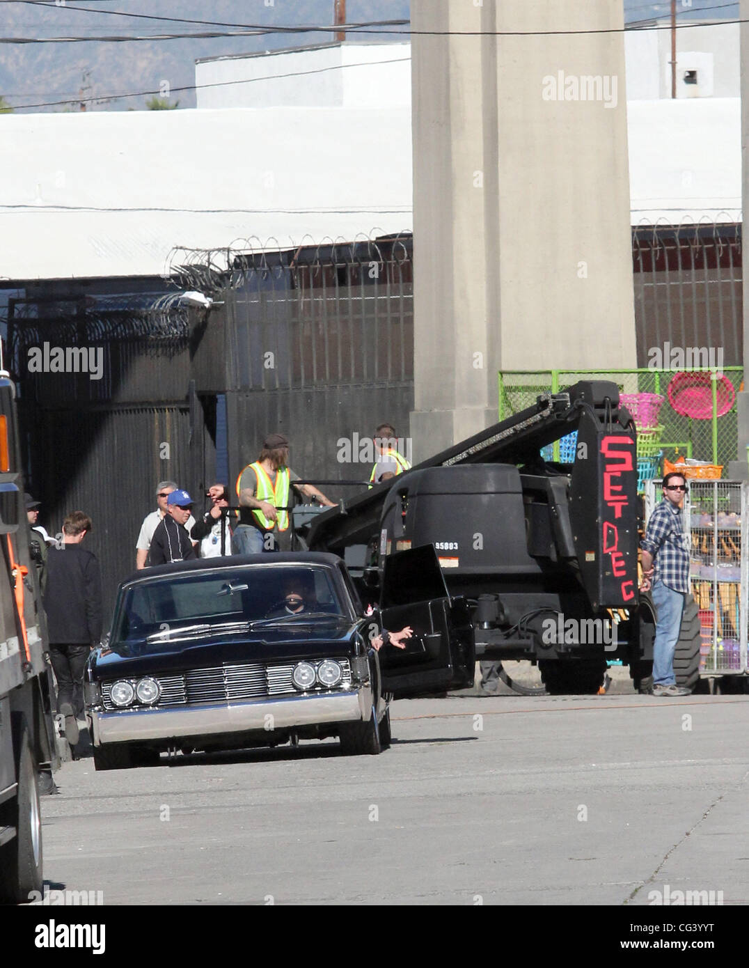 Justin Timberlake filming on location for the new movie 'Now'. Los ...
