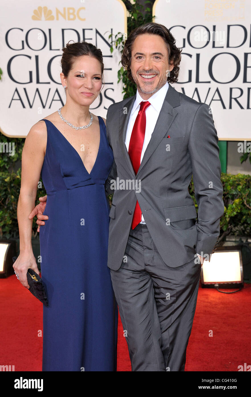Robert Downey Jr. and wife Susan Downey 68th Annual Golden Globe Awards ...