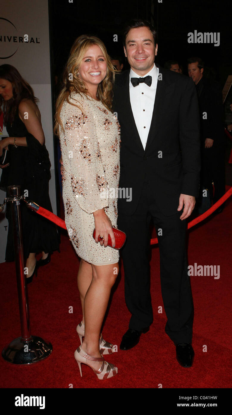 Jimmy Fallon (R) and wife producer Nancy Juvonen NBC Universal's 68th ...