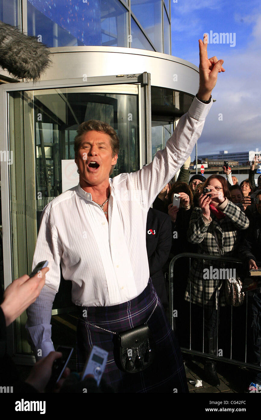 David Hasselhoff arriving at the 'Britain's Got Talent' auditions ...
