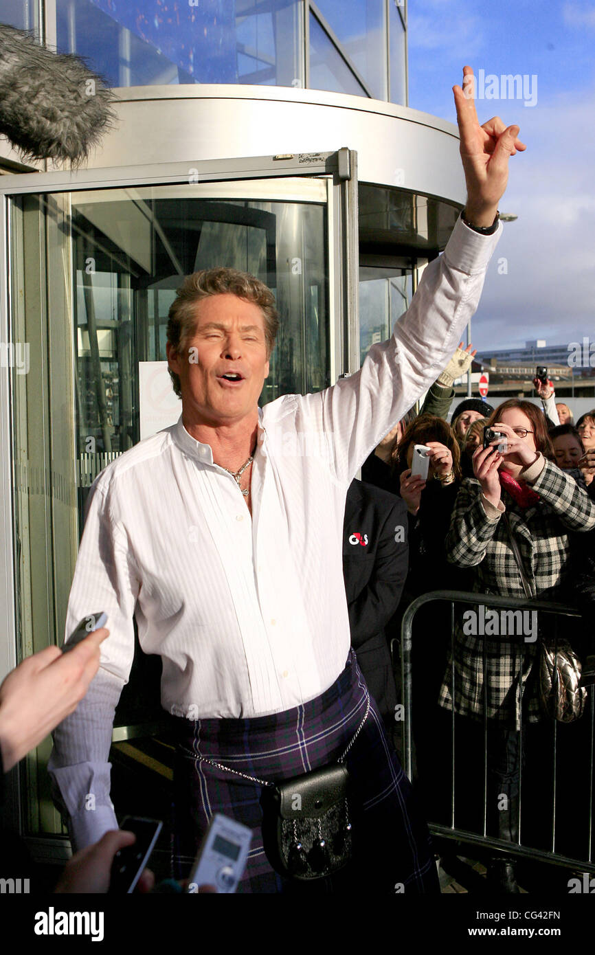 David Hasselhoff arriving at the 'Britain's Got Talent' auditions ...