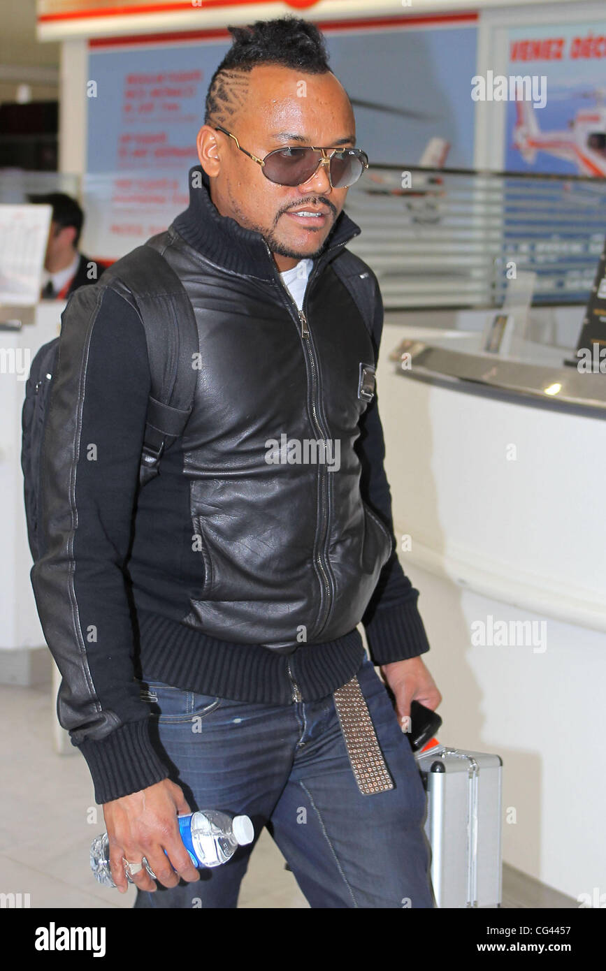 Allen Pineda Lindo aka Apl.de.ap of the group Black Eyed Peas arriving ...