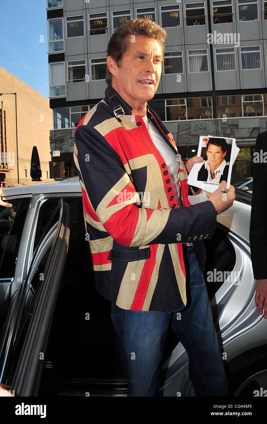 David Hasselhoff leaving his hotel ahead of the 'Britain's Got Talent ...