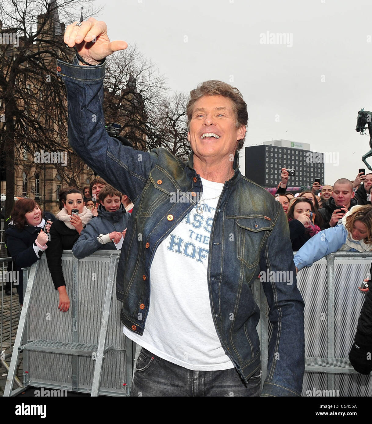 David Hasselhoff arrives for the 'Britain's Got Talent' auditions ...