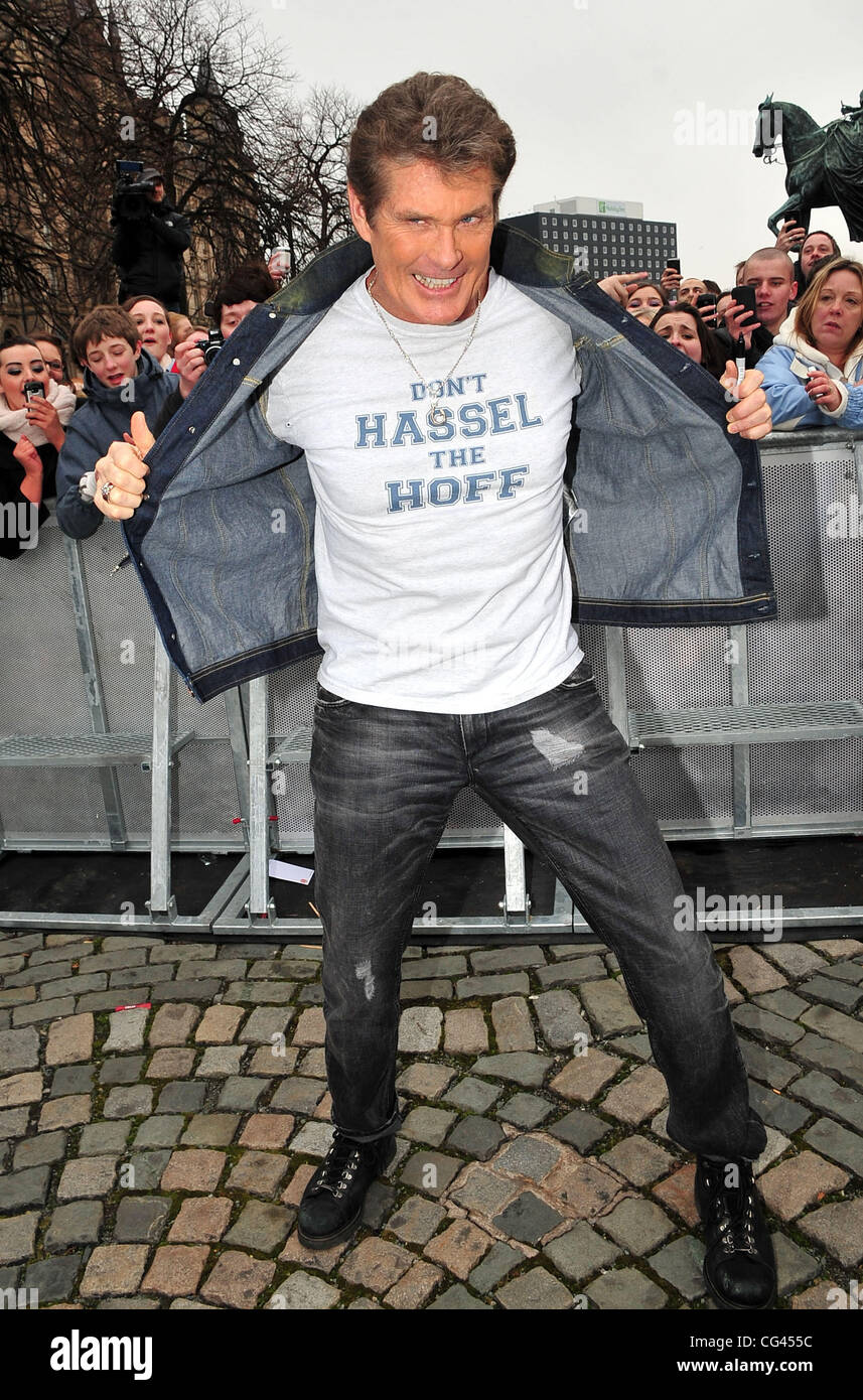 David Hasselhoff arrives for the 'Britain's Got Talent' auditions ...