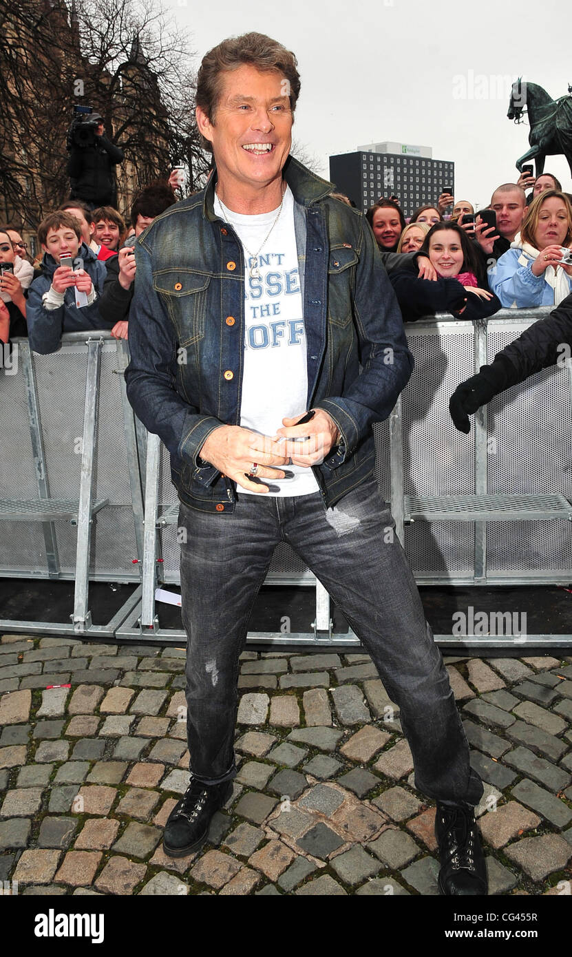 David Hasselhoff arrives for the 'Britain's Got Talent' auditions ...
