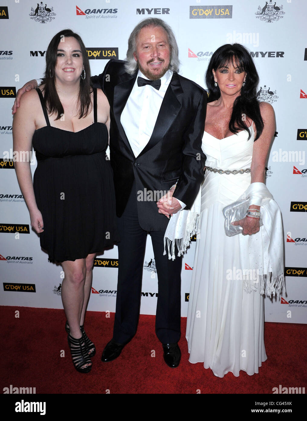 Barry Gibb with his wife Linda and daughter Alexandra 2011 G'Day USA ...
