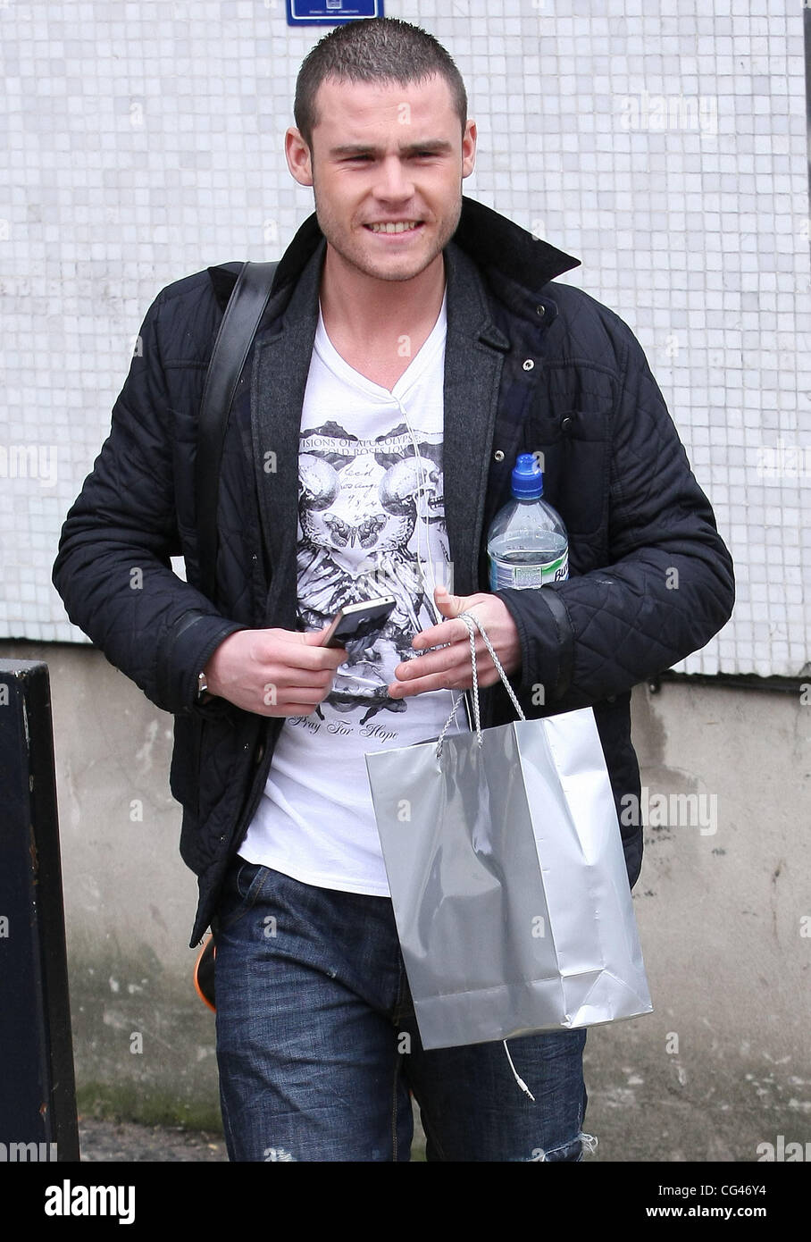 Danny Miller at the ITV studios London, England - 24.01.11 Stock Photo ...