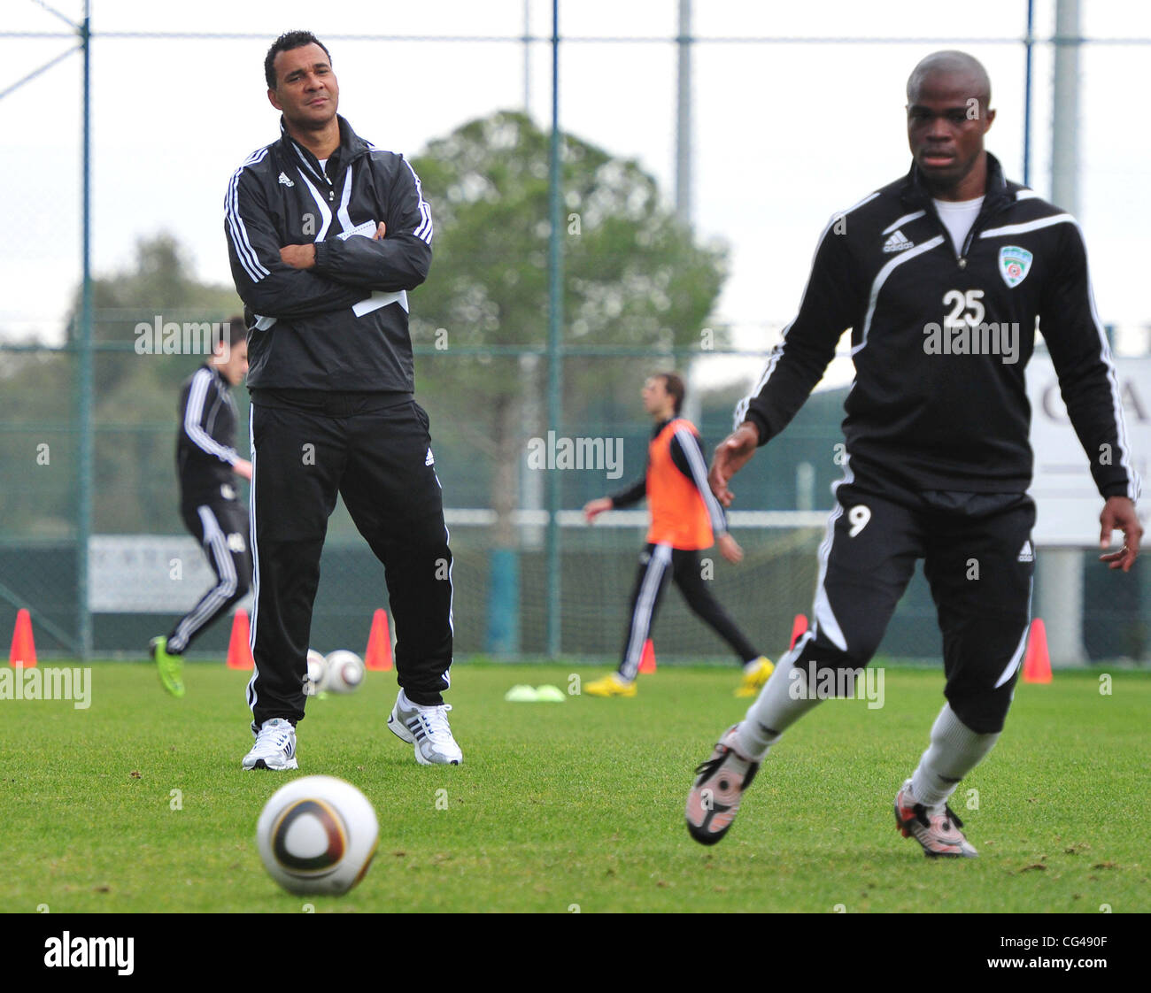 Ruud Gullit training with his new club FC Terek Grozny at a training ...