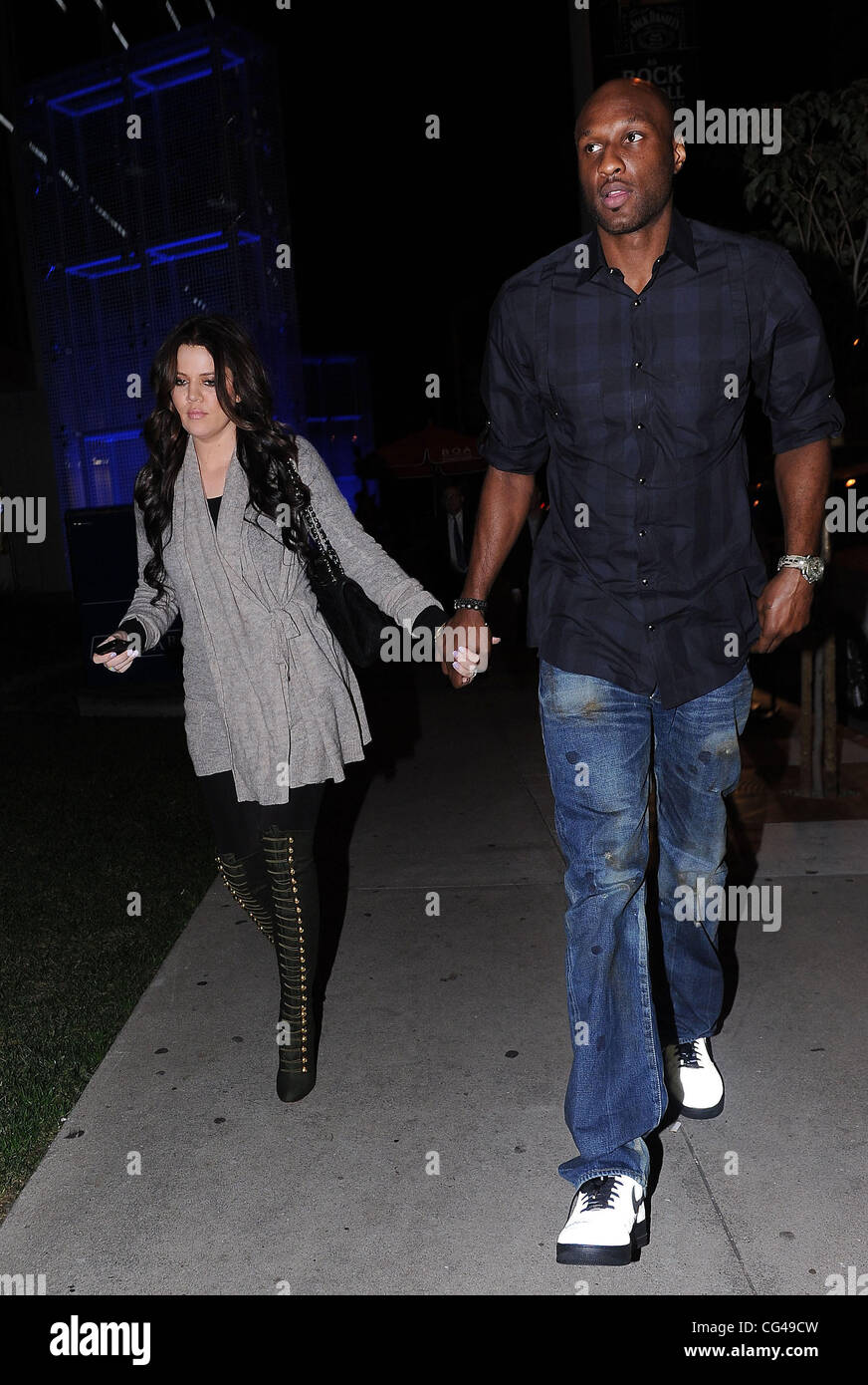 Lamar odom khloe kardashian leave hi-res stock photography and images ...