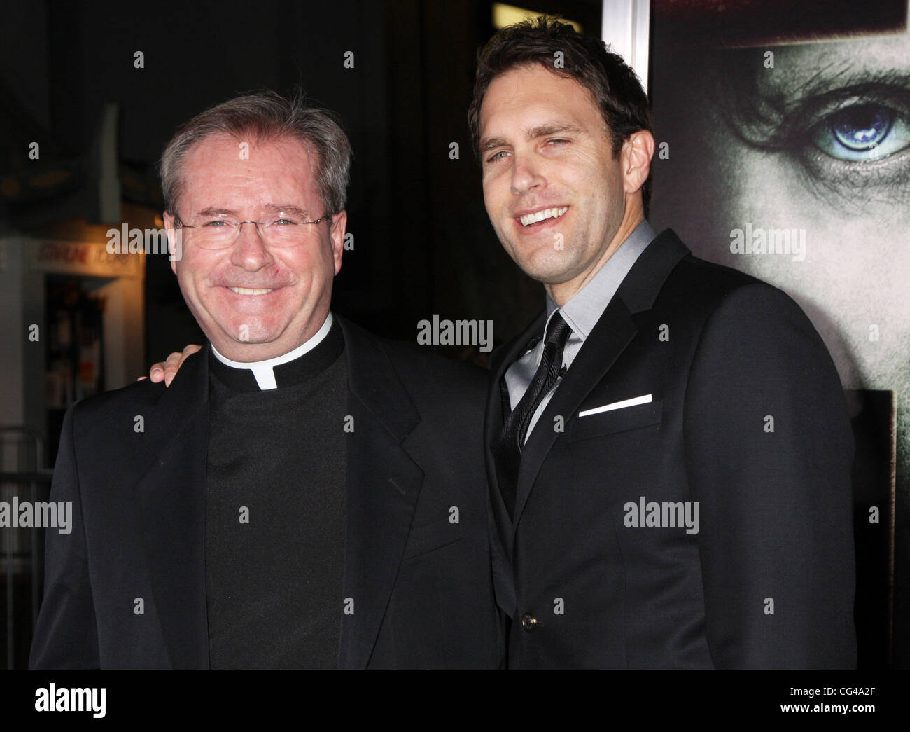 Father Gary Thomas and Matt Baglio Los Angeles Premiere of Warner Bros ...