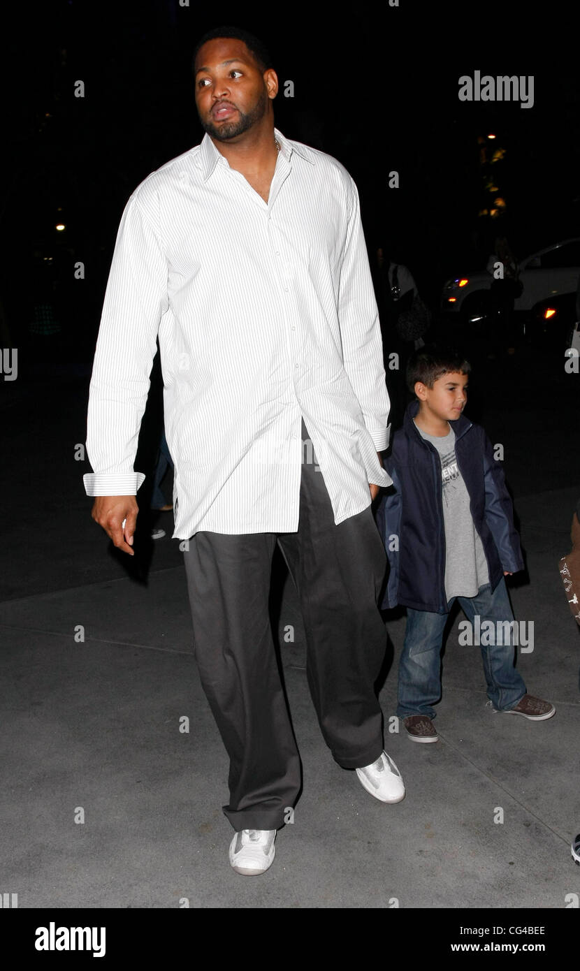 Rob Ari arrives at the Staples Centre to watch the LA Lakers play Los ...