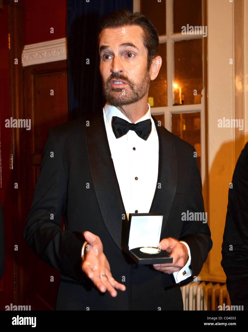 Rupert Everett receives the Oscar Wilde Medal for Drama at the launch ...