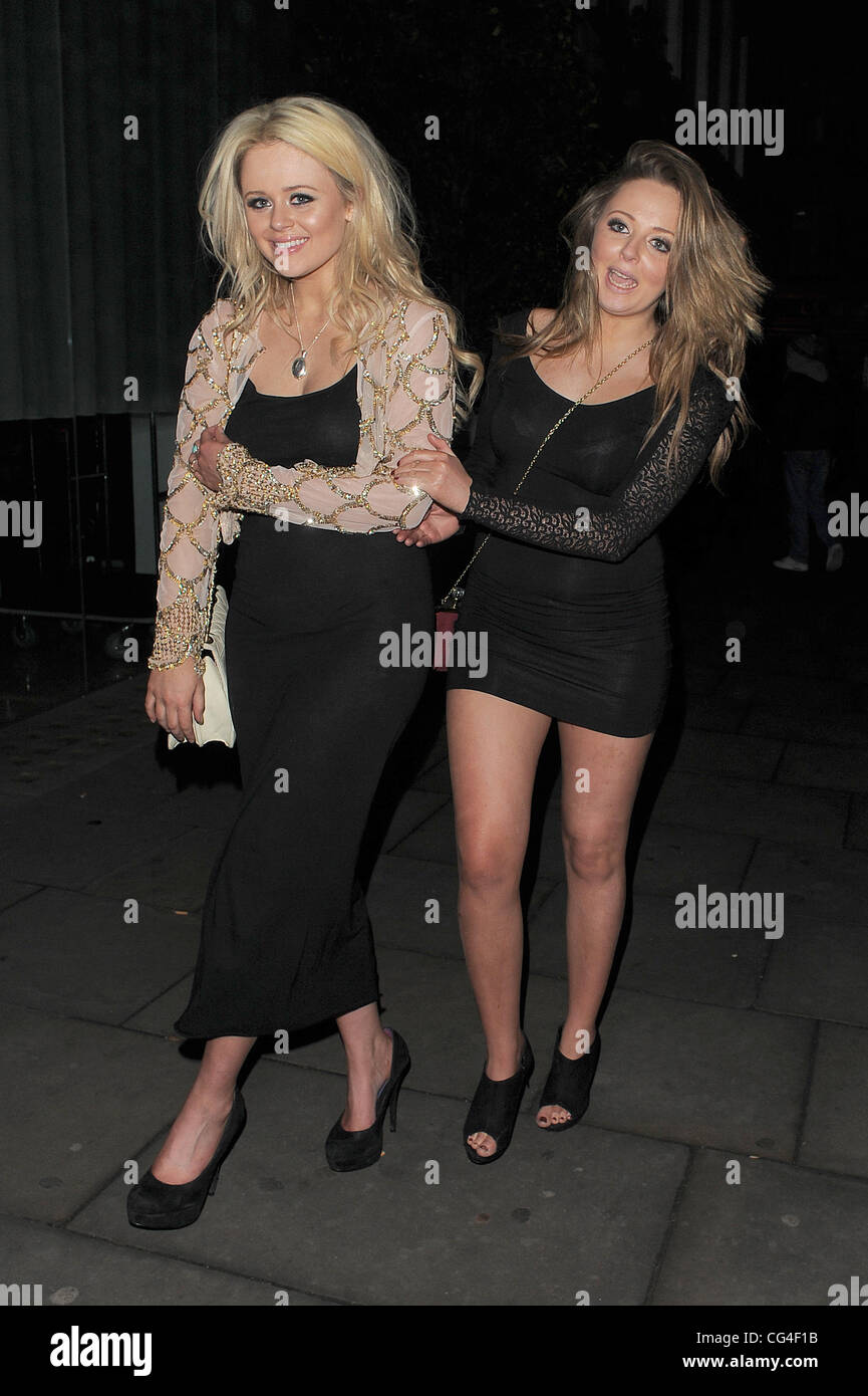 The 'Inbetweeners' star Emily Atack enjoys a night out with her sister ...