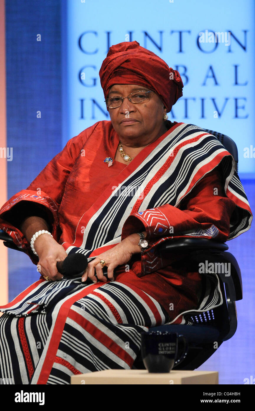 Ellen Johnson Sirleaf Shaking Hands