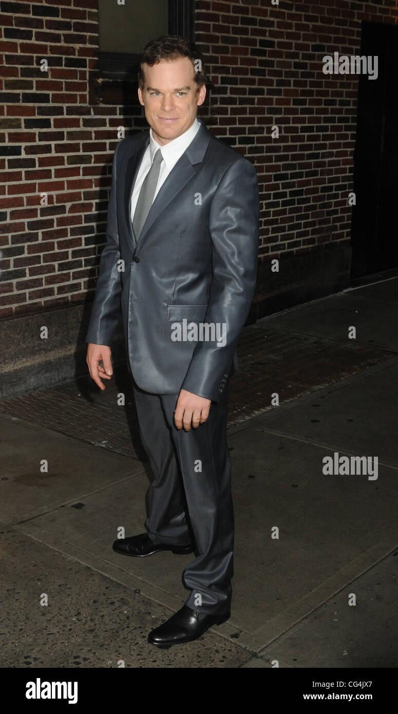Michael C. Hall outside the Ed Sullivan Theater after appearing on the ...