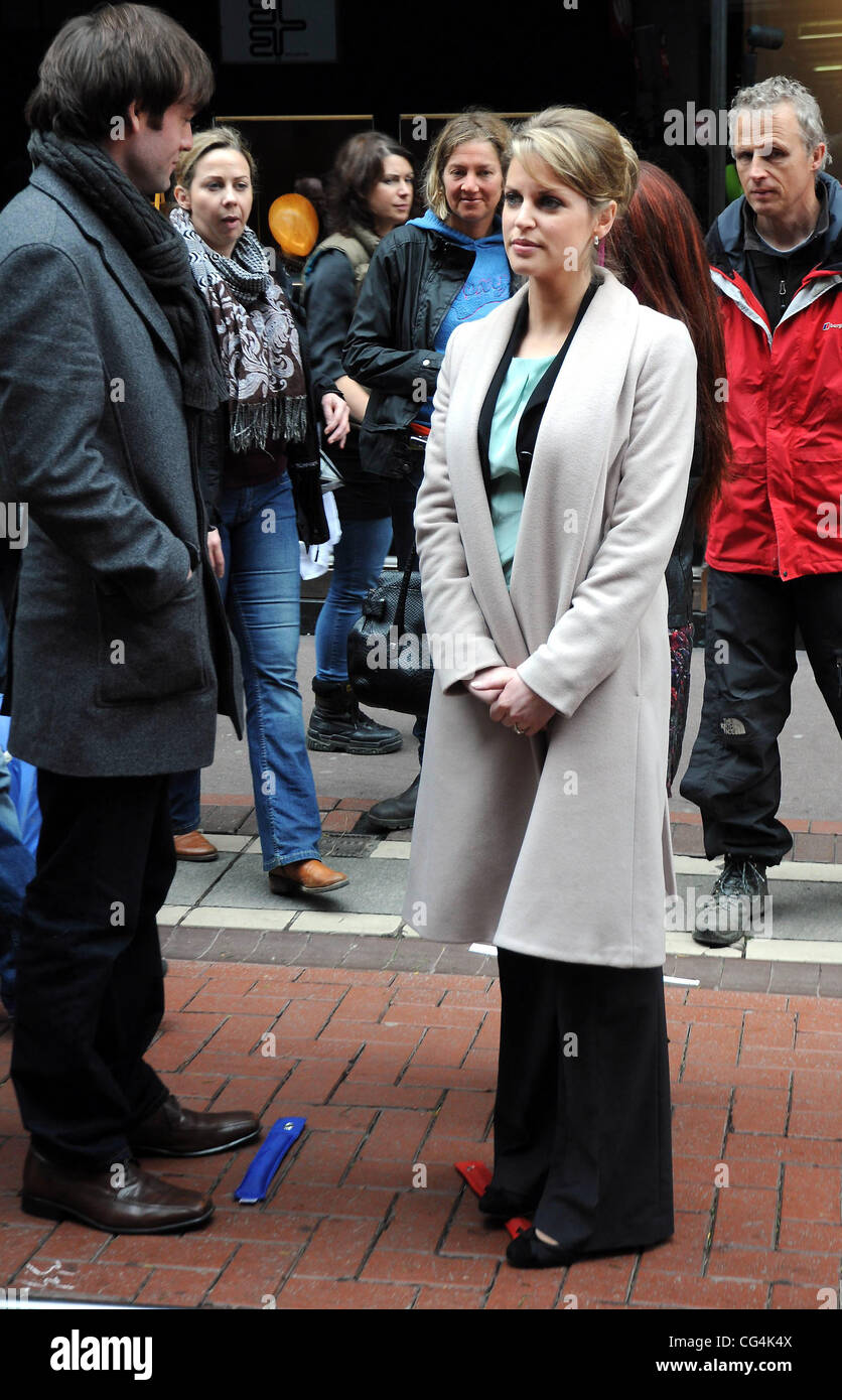 Amy Huberman seen filming a TV project penned by Cecelia Ahern called ...