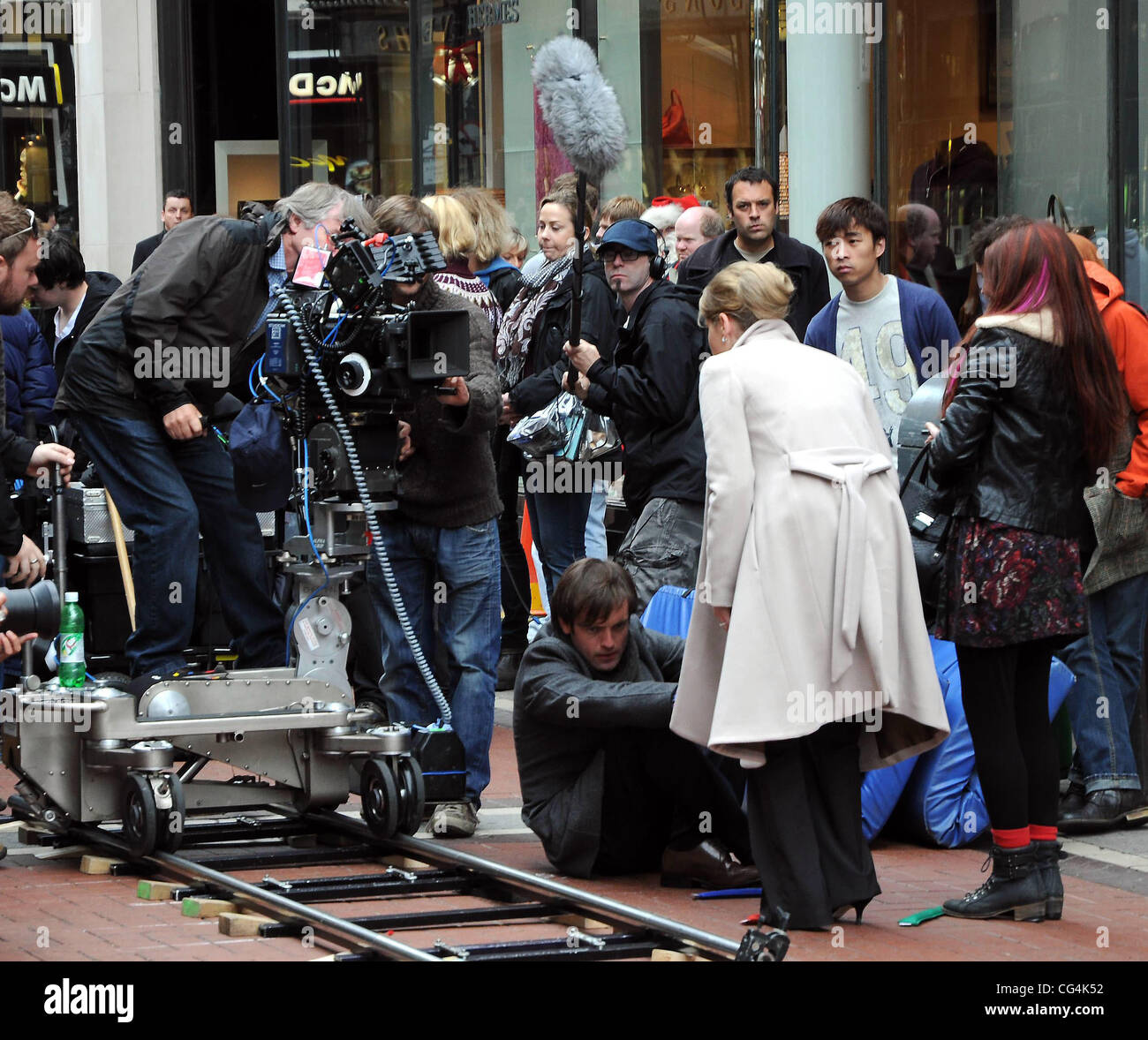 Amy Huberman seen filming a TV project penned by Cecelia Ahern called ...