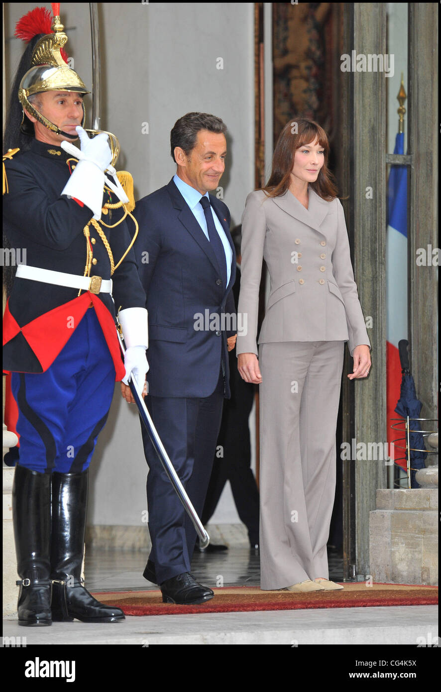 President of France Nicolas Sarkozy, First Lady of France Carla Bruni ...