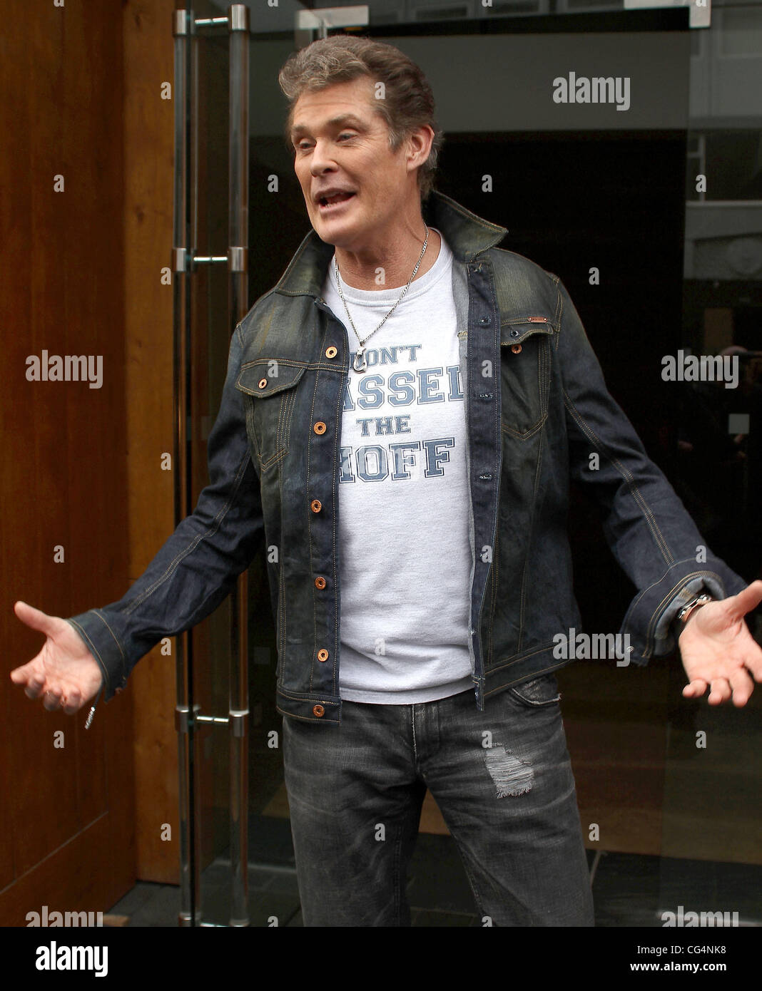 David Hasselhoff leaves his hotel to head to the 'Britain's Got Talent ...
