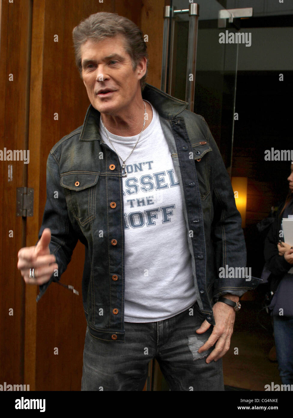David Hasselhoff leaves his hotel to head to the 'Britain's Got Talent ...