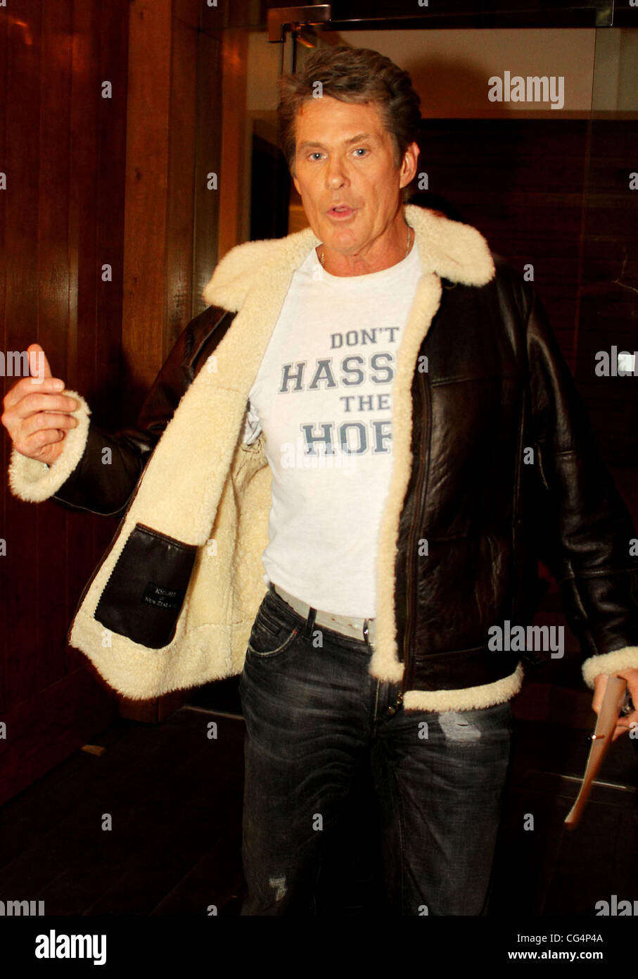 David Hasselhoff leaves his hotel to head to the 'Britain's Got Talent ...