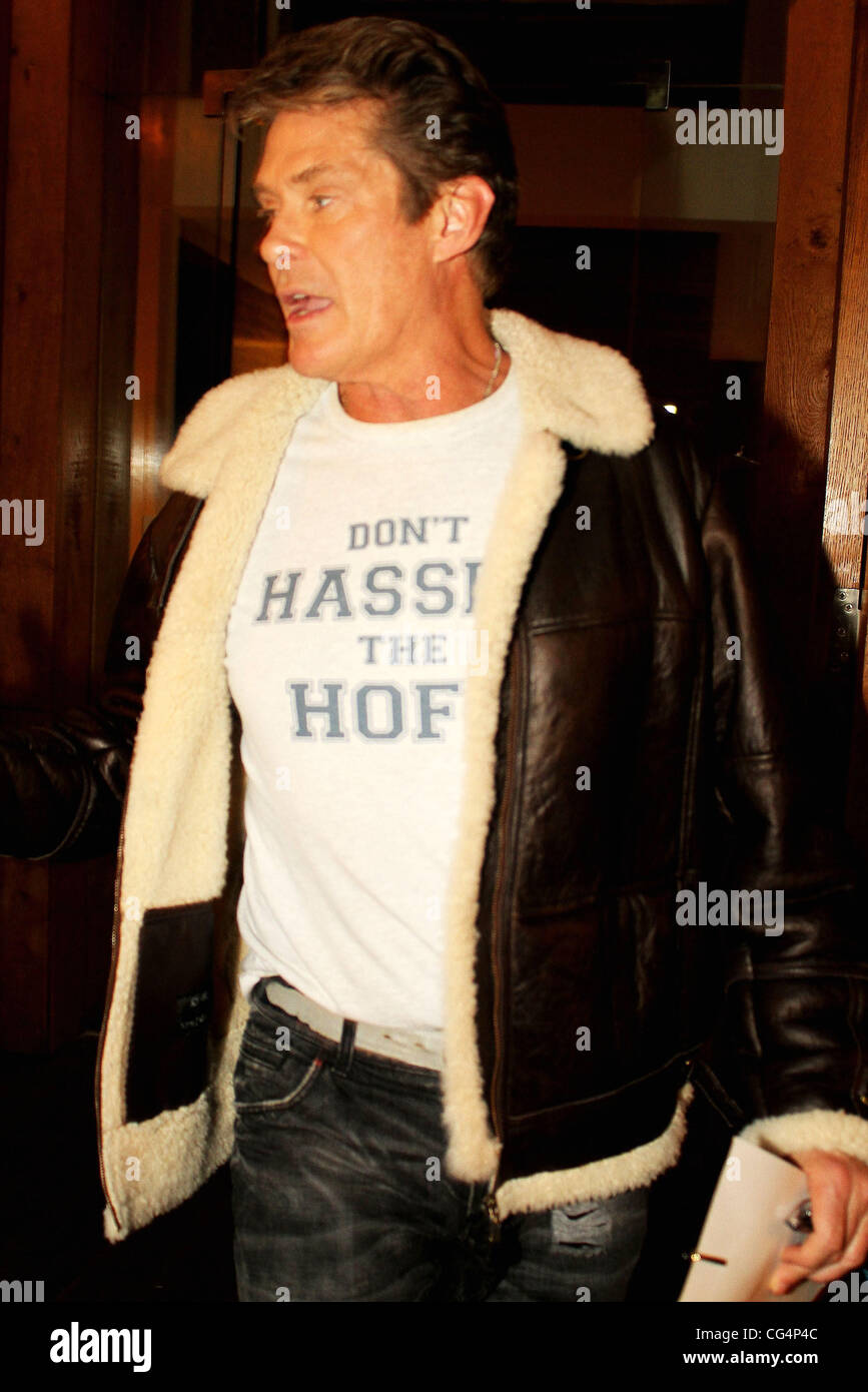 David Hasselhoff leaves his hotel to head to the 'Britain's Got Talent ...