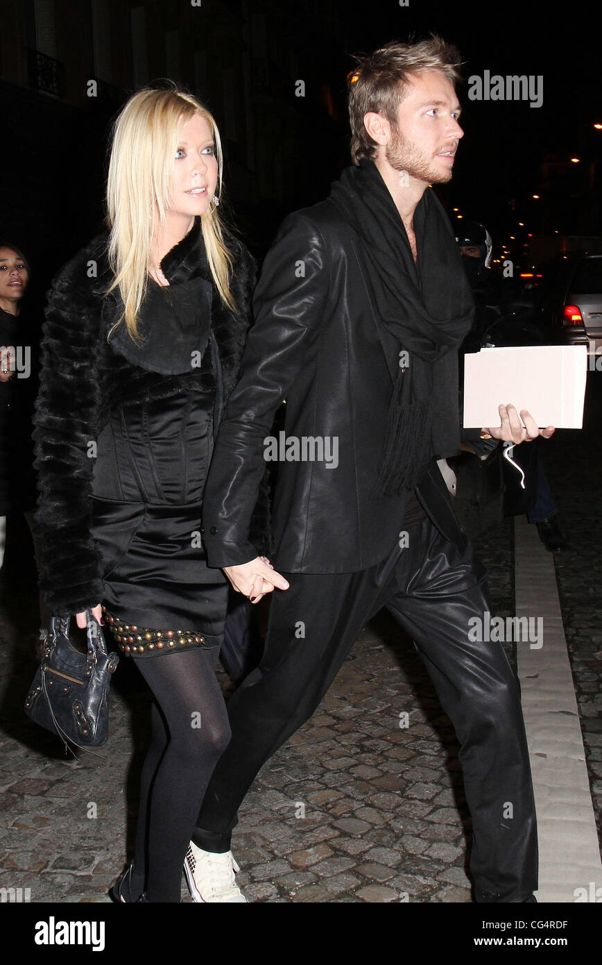 Tara Reid and boyfriend Michael Lillelund Paris Fashion Week Haute ...