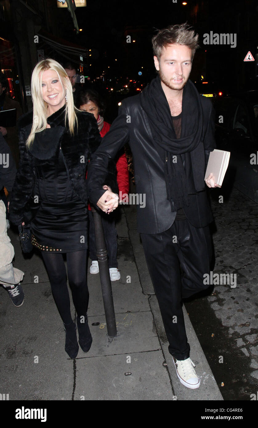 Tara Reid and boyfriend Michael Lillelund Paris Fashion Week Haute ...