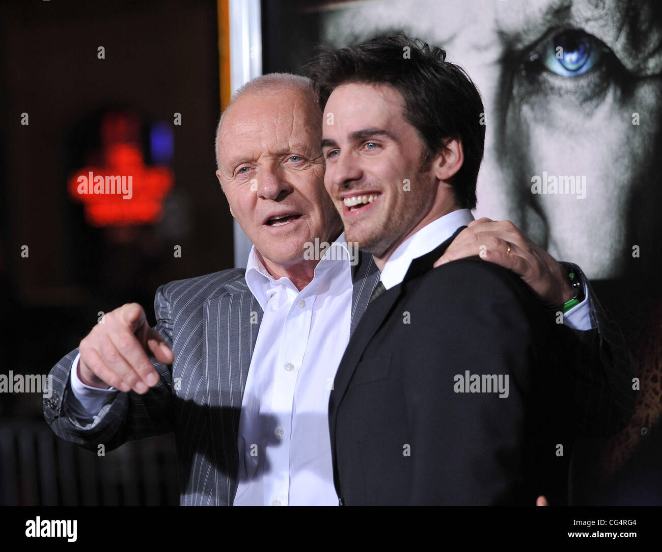 Anthony Hopkins and Colin O'Donoghue Los Angeles Premiere of Warner ...