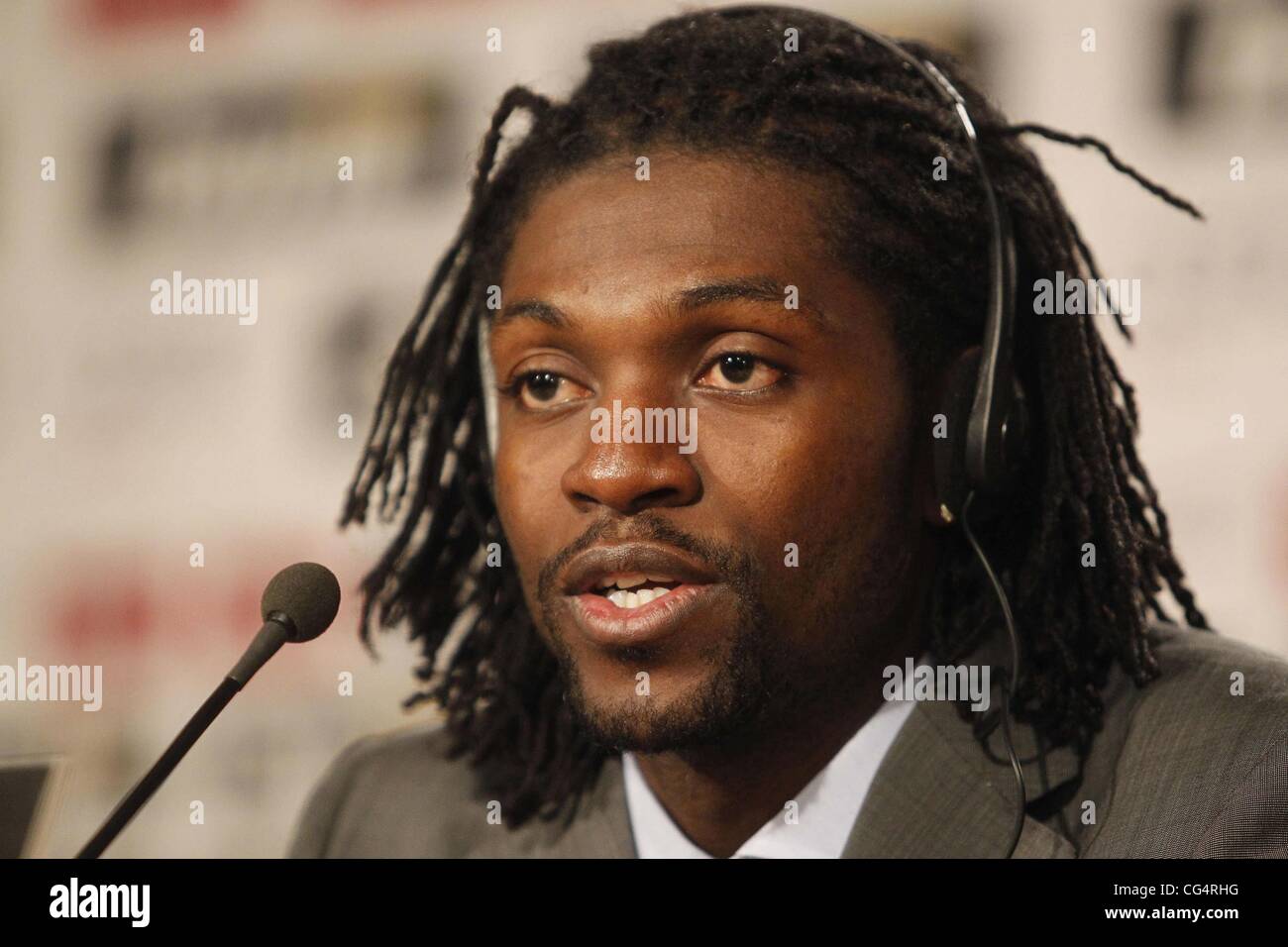 Emmanuel Adebayor Emmanuel Adebayor is introduced as a new player for ...