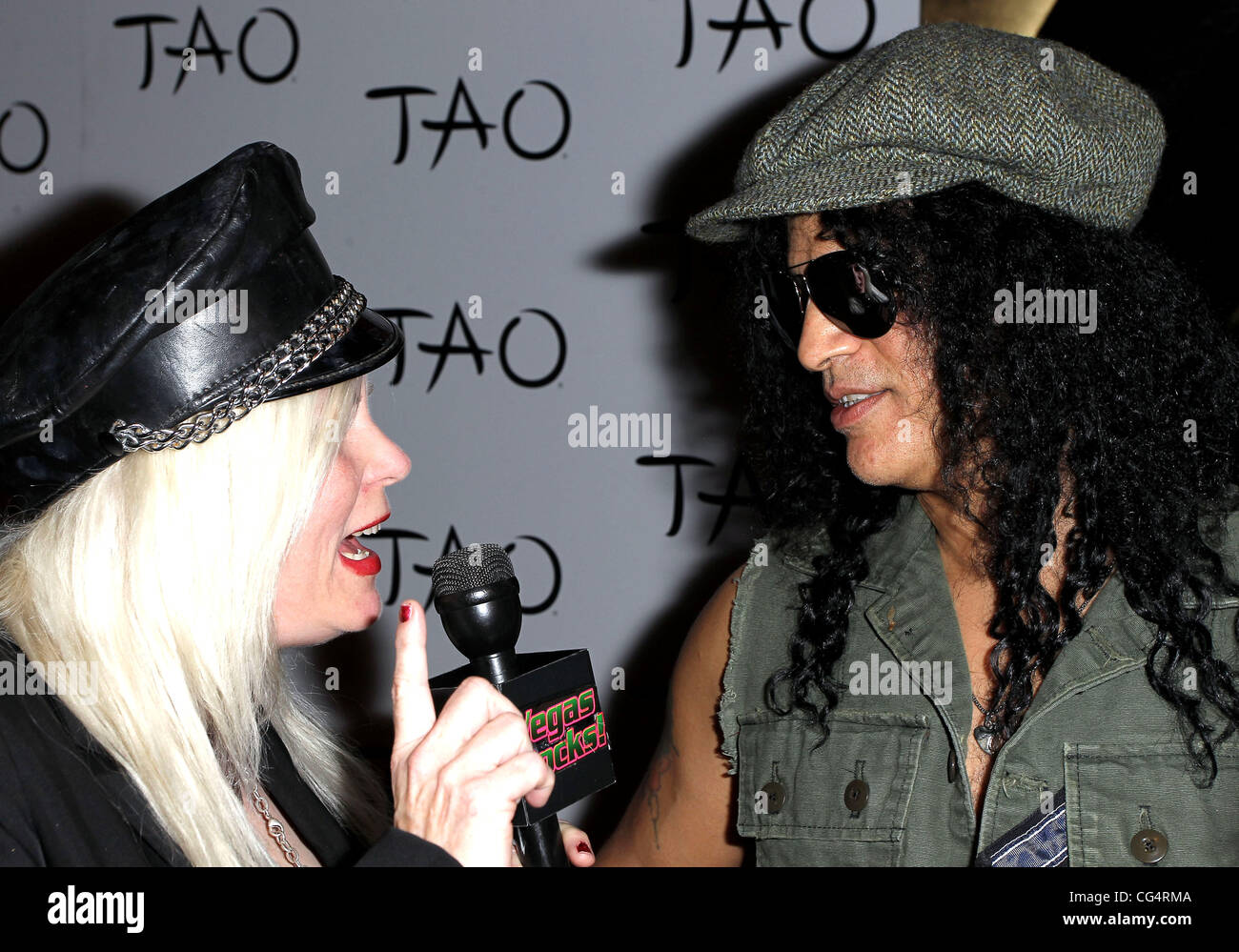 Sally Steel and Slash Slash hosts his concert after party at Tao ...