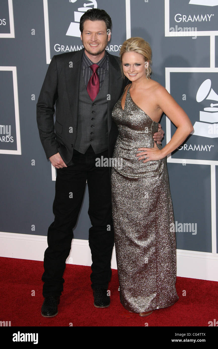 Blake Shelton and Miranda Lambert The 53rd Annual GRAMMY Awards at the ...