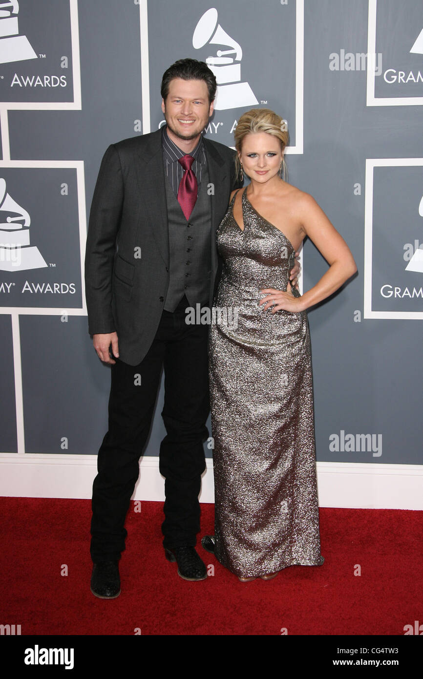 Blake Shelton and Miranda Lambert The 53rd Annual GRAMMY Awards at the ...