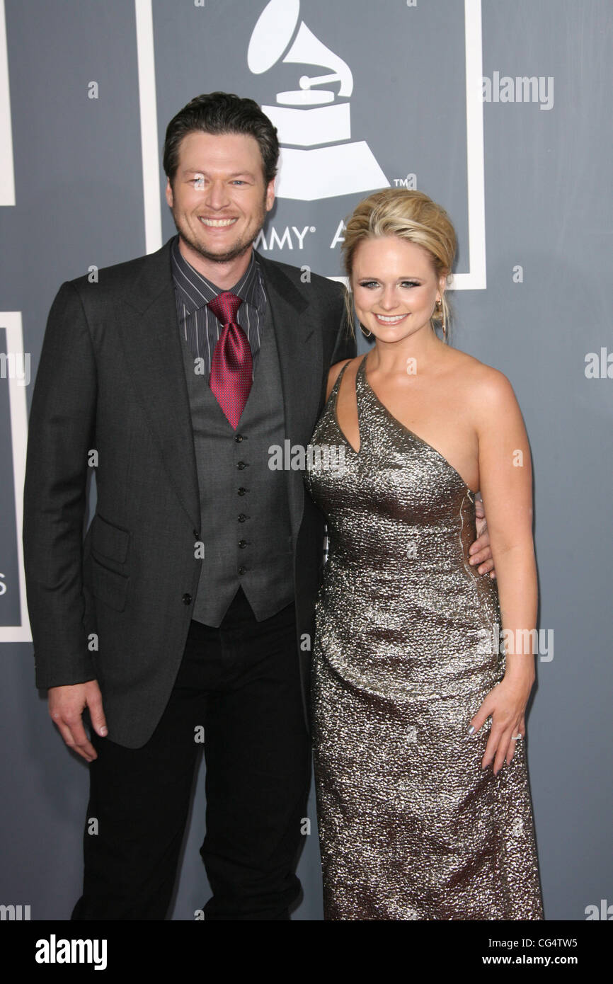 Blake Shelton and Miranda Lambert The 53rd Annual GRAMMY Awards at the ...