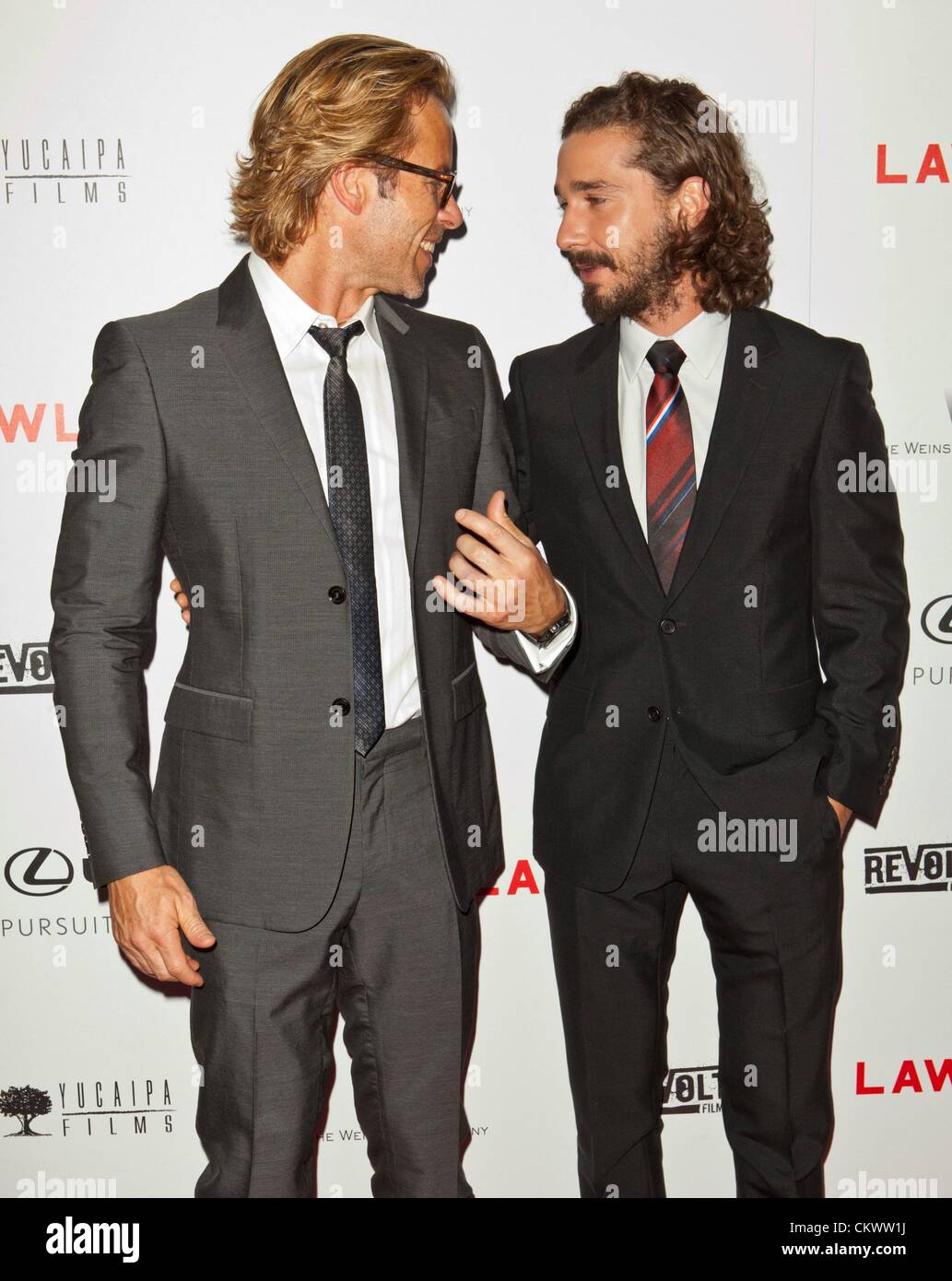 Guy Pearce, Shia LaBeouf at arrivals for LAWLESS Premiere, The ArcLight ...